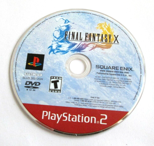 Final Fantasy X PS2 PlayStation 2 Square Enix 2001/2002 (DISC ONLY NO ...