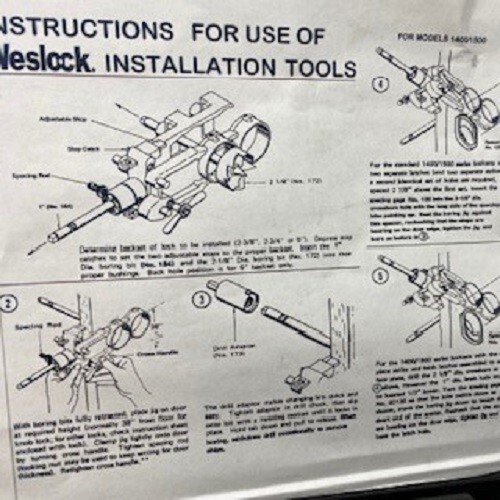 Weslock Door Lock Hole Jig Installation Boring Kit NO. 00188-2 Factory ...