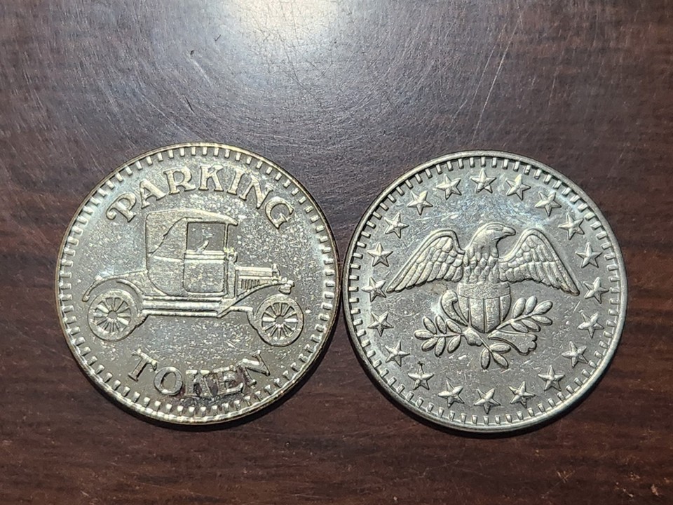 Parking Tokens, Model T / Eagles - Silver Tone, Size 1.00" Lot of 50 ...