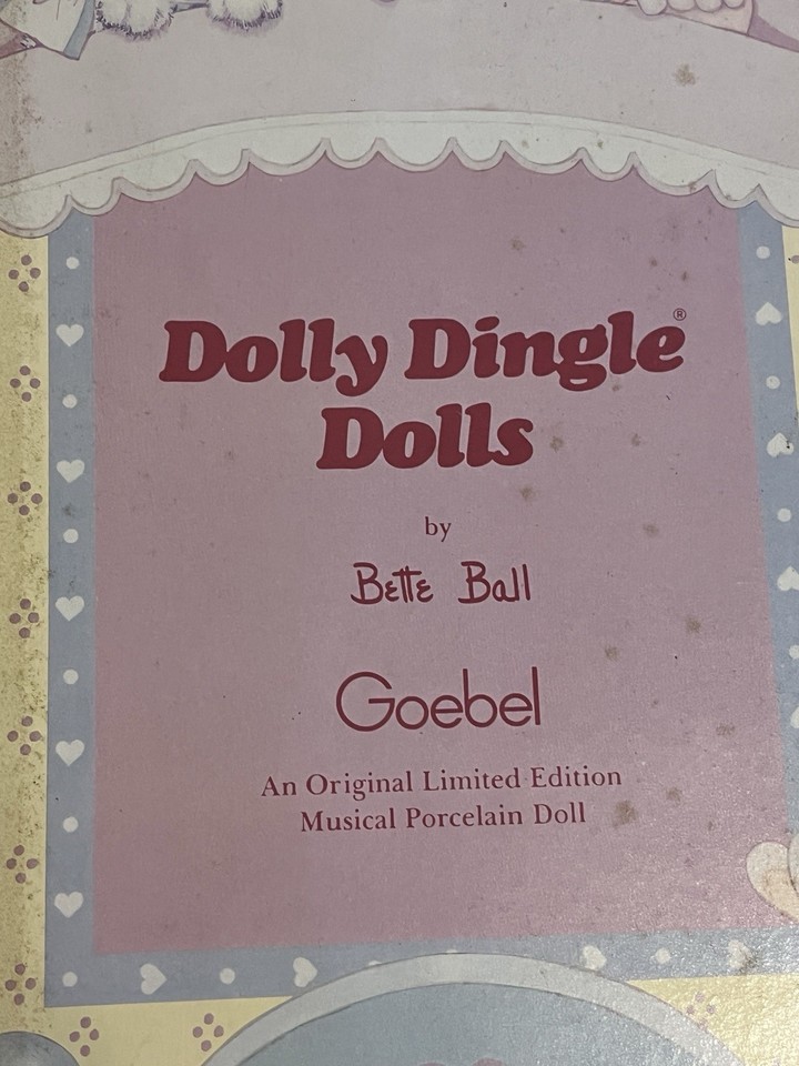 1993 Limited Edition Musical Porcelain Dolly Dingle Doll - #177/500 New ...