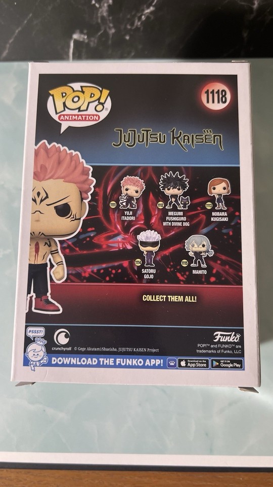 Funko Pop Ryomen Sukuna (GITD CHASE) - Galactic Toys - Signed by Ray ...