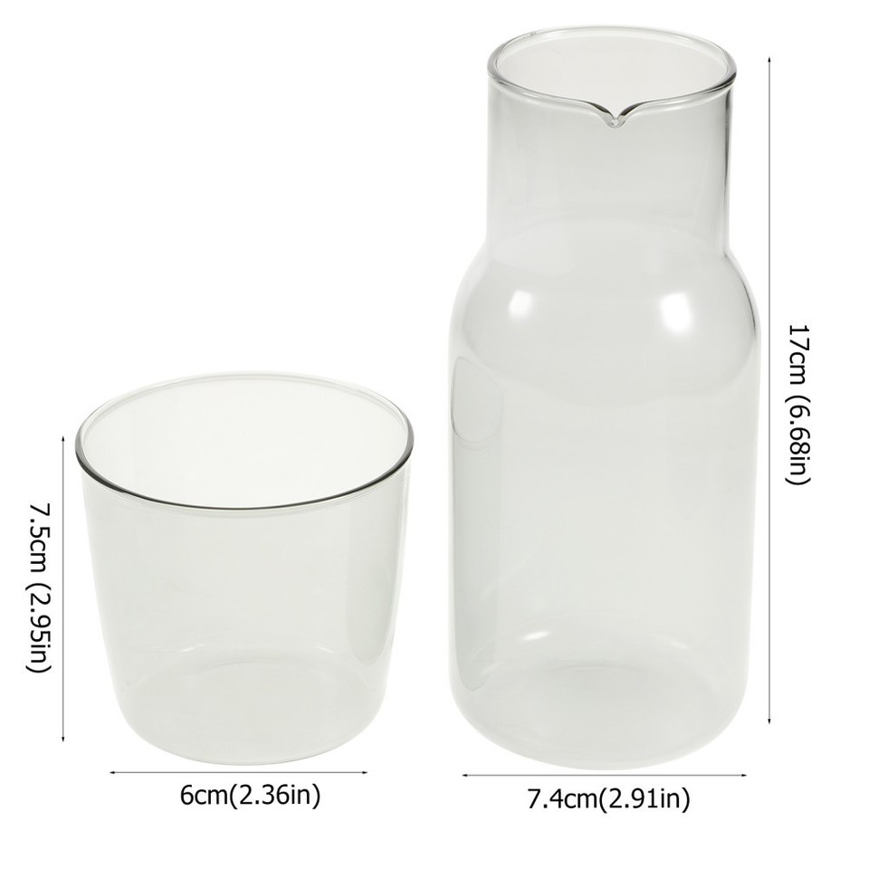 1Set Exquisite Glass Cup with Bottle Bar Glass Wine Cup Chic Drinking ...