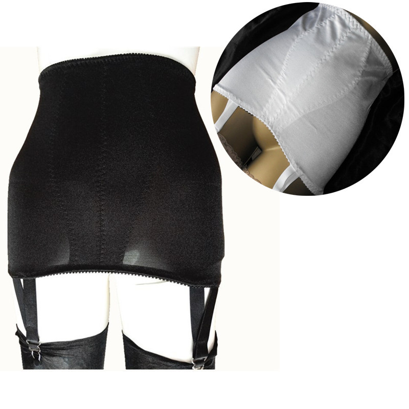 Allacki Floral Edge Cloth Girdle Vintage Garter Belt 4 Straps Suspender ...