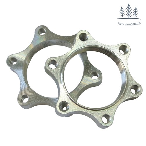 48MM 2PC Bike Bicycle Flange Adapter Freewheel Threaded Hubs Disc Brake ...