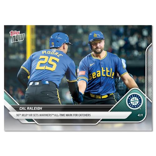 2025 Topps Now 59 Cal Raleigh Seattle Mariners All-Time Team HR Record ...