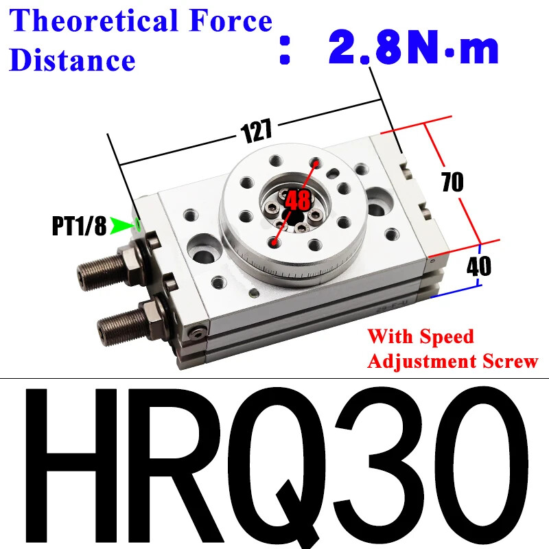 Pneumatic Rotary Swing Cylinder Rotary Adjustable 180 Degrees 90 ...