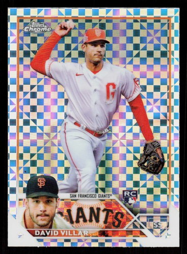 2023 TOPPS CHROME X-FRACTOR RC David Villar #117 BASEBALL San Fran ...