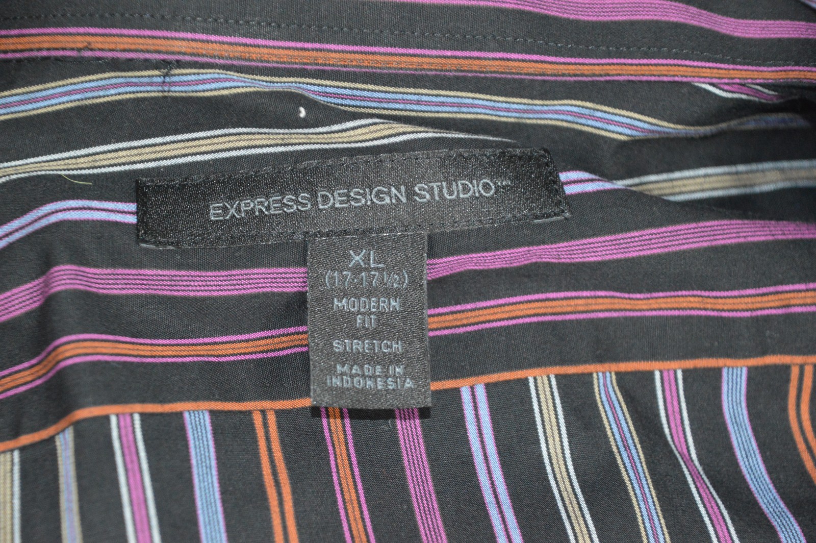 Express Design Studio Mens XL 17-17 1/2 Modern Fit Long Sleeve Button ...