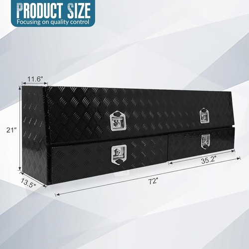 72"X21"X13.5" Pickup Truck Trunk Bed Tool Box Trailer Storage w ...