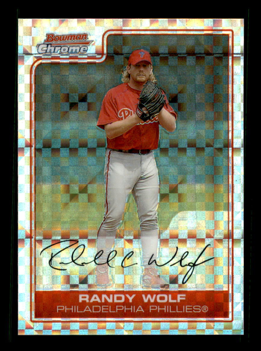 2006 Baseball Bowman Chrome Randy Wolf Philadelphia Phillies #29 Red ...