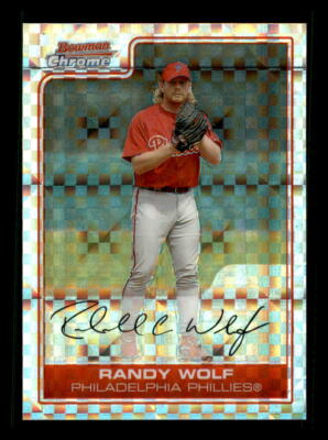 2006 Baseball Bowman Chrome Randy Wolf Philadelphia Phillies #29 Red ...