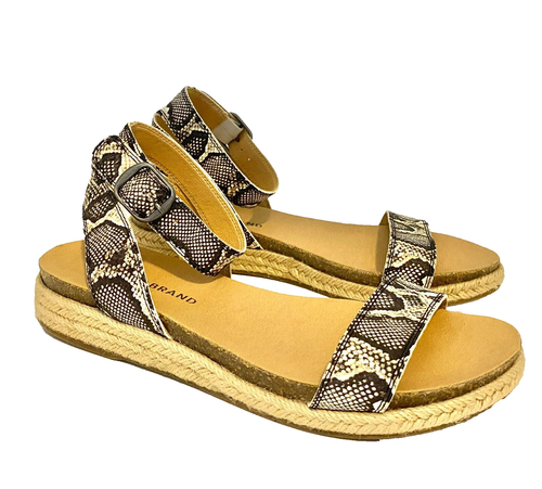 Lucky Brand Women's Garston Leather Espadrille Sandal - Snake Skin ...