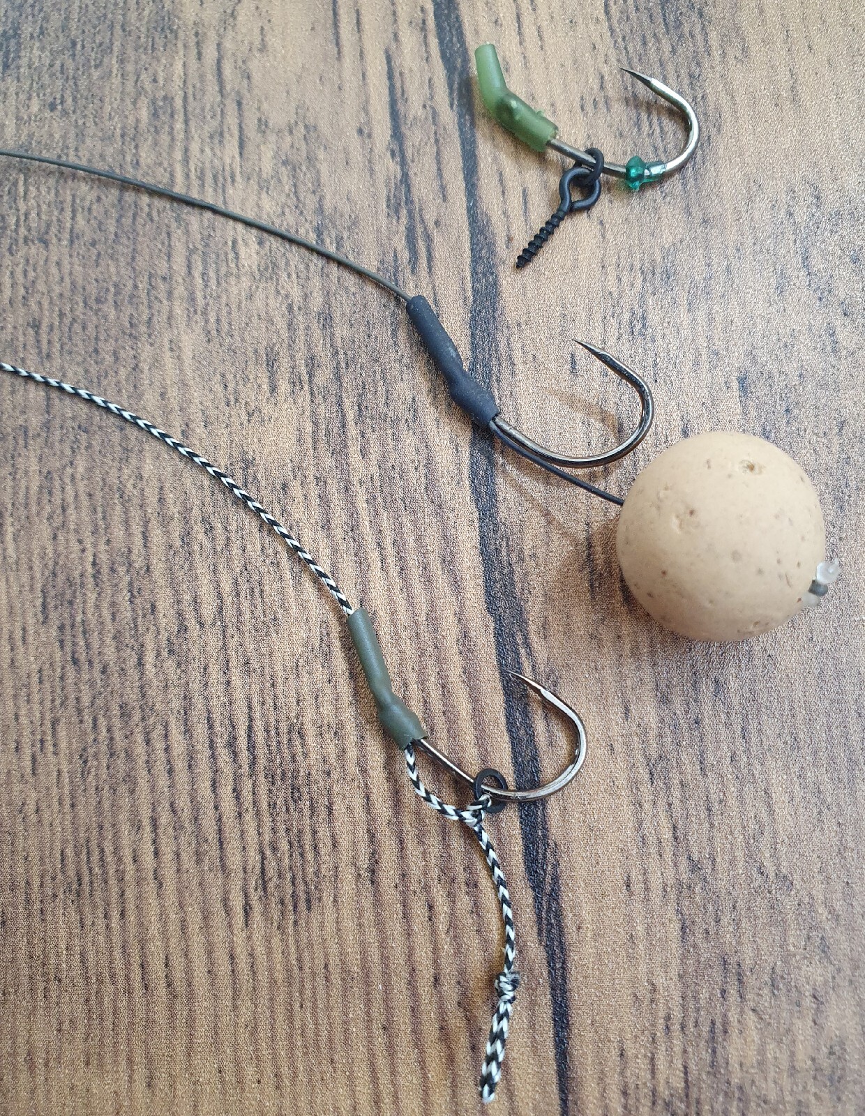 5 Complete Carp Fishing Helicopter/Chod Rigs With Gardner Tungsten Rig ...