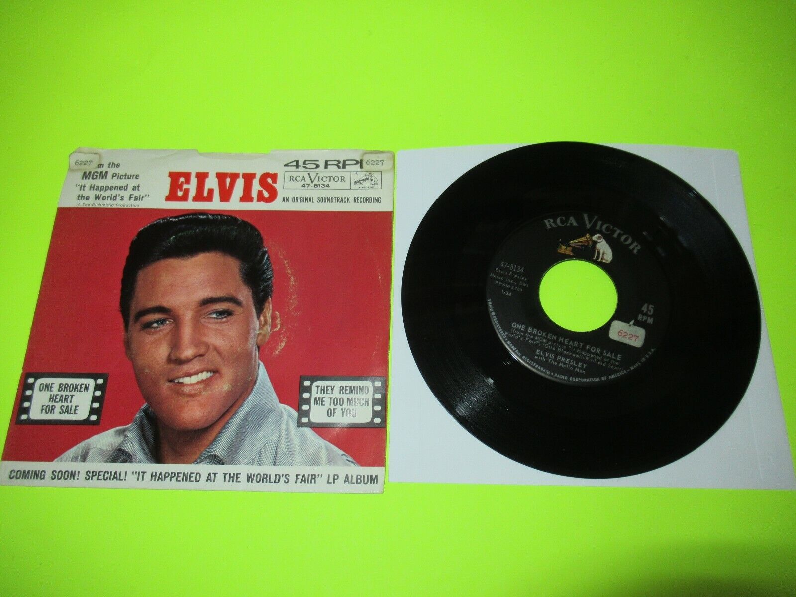Elvis Presley One Broken Heart For Sale They Remind Me Too 7 45
