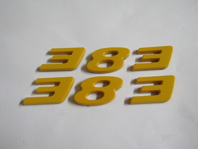 CHEVROLET 383 STROKER ENGINE ID FENDER HOOD SCOOP QUARTER TRUNK EMBLEMS ...
