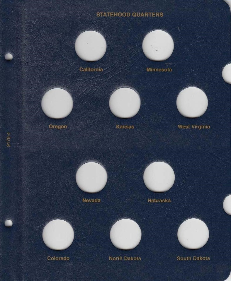 Statehood Quarters Coin Album 1999 2008 Date Set 9176 New Collector ...