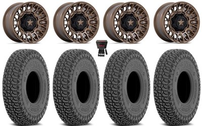 MSA Clubber 15" Wheels Bronze 32" Tango Tires Polaris RZR Turbo S / RS1 ...
