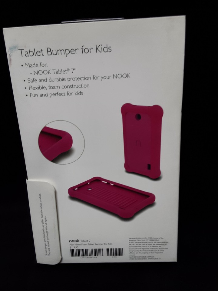 NEW NOOK TABLET 7" PINK Foam Tablet Bumper for Kids! - Barnes & Noble ...