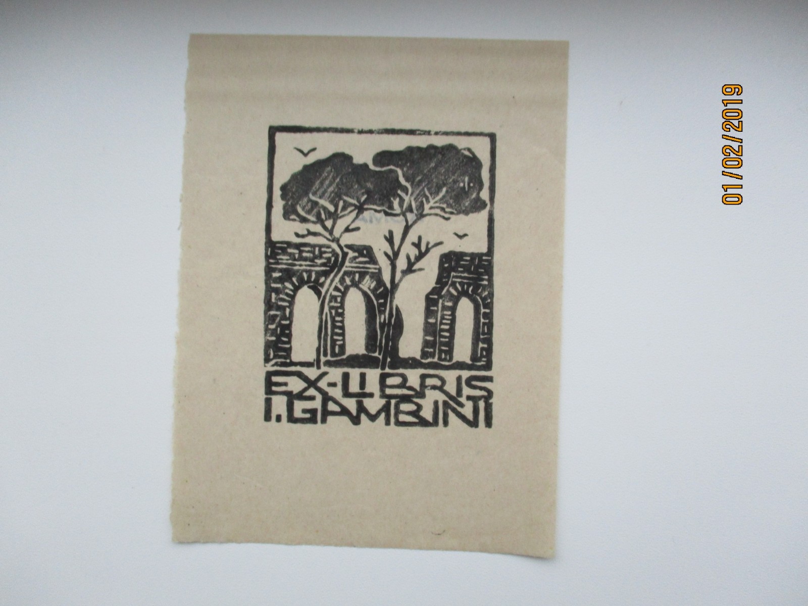 BOOKMARK EXLIBRIS GAMBINI , ITALY ,0 | eBay