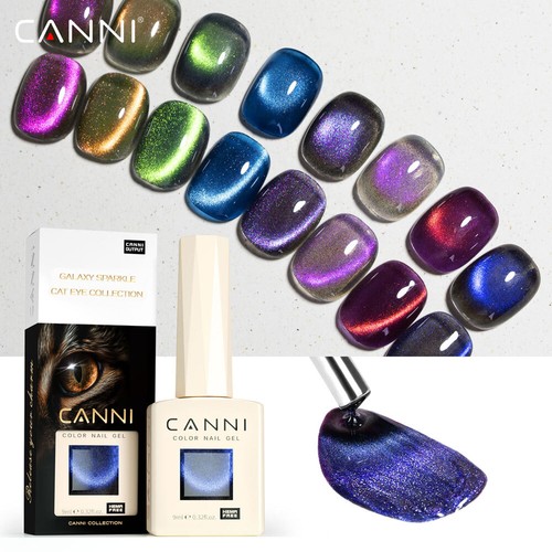 CANNI Hema Free Starry Sky Cat Eye Nail Gel Polish Soak Off UV LED ...