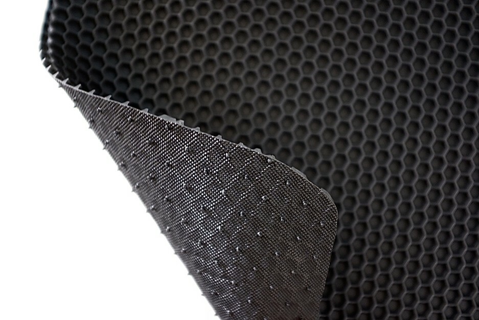 Smooth Honeycomb Matt Black Rubber Flooring Matting for Garage, Van or ...