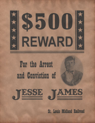 Jesse James Wanted Poster