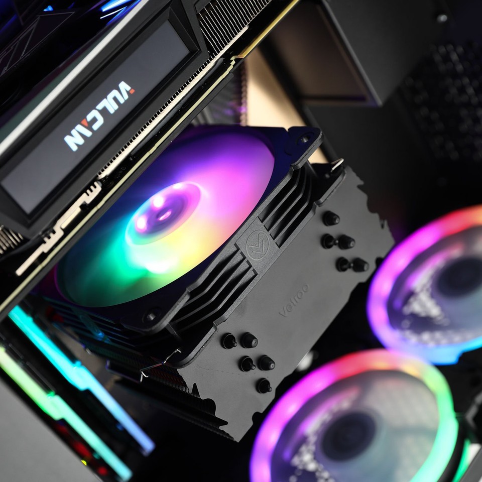 Vetroo V5 CPU Cooler PC Heatsink w/5 Heat pipes 120mm PWM Fan ARGB Fan ...