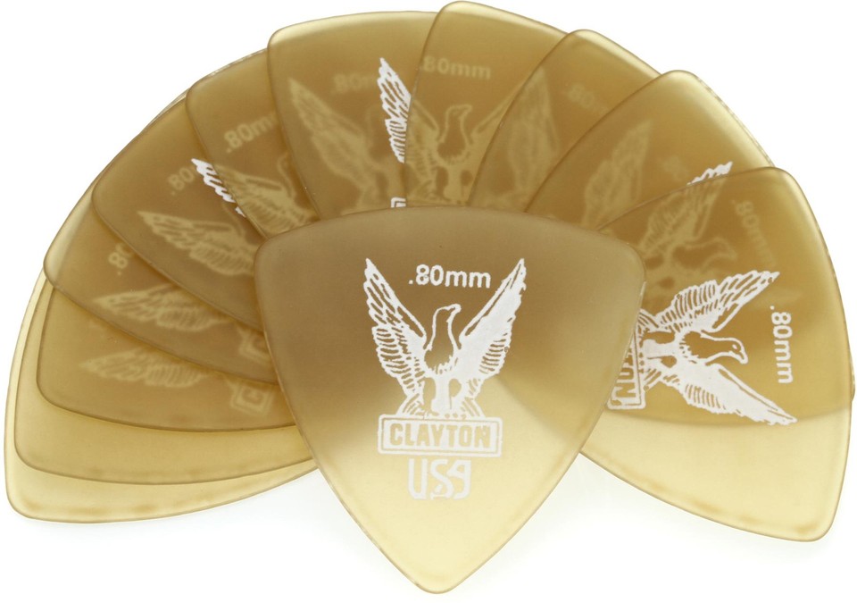 Clayton Ultem Rounded Triangle Picks 12-pack .80mm (5-pack) Bundle | eBay