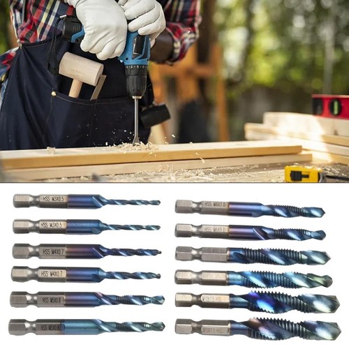 Hex Shank Plated Screw Thread Drill Bits Wide Spiral Groove High ...