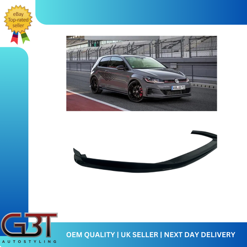 TCR Style Gloss Black Front Splitter Lip for VW Golf MK7.5 GTI 2017 ...