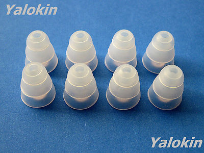 8 Large Clear Triple Flange Replacement Ear Tips for Shure In Ear ...