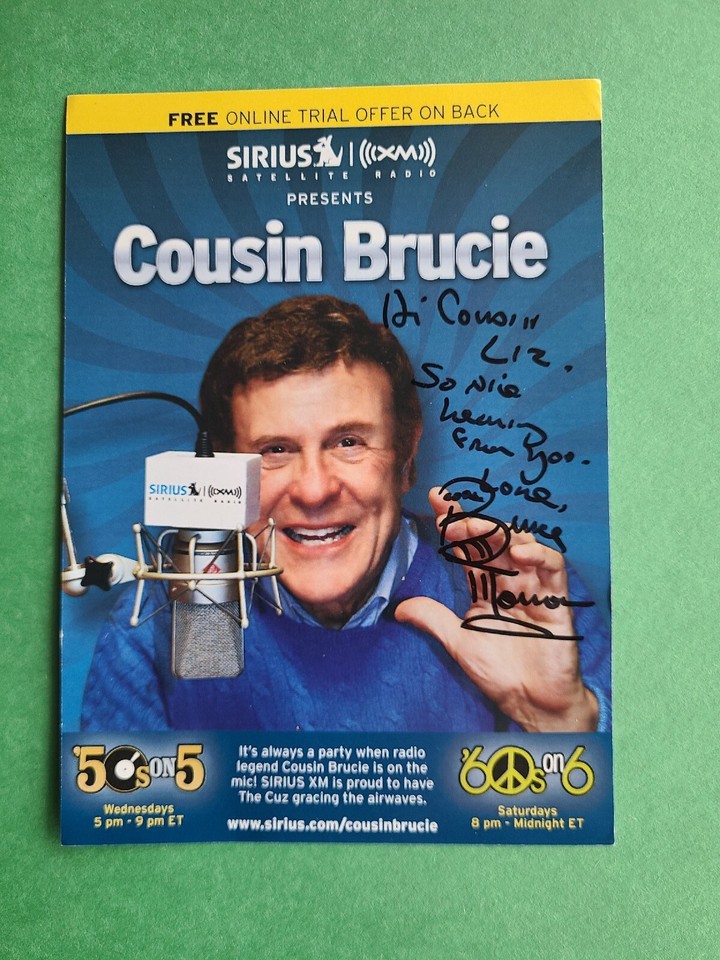 Bruce Morrow " COUSIN BRUCIE " WABC NY D.J Signed Autographed 5x7 ...