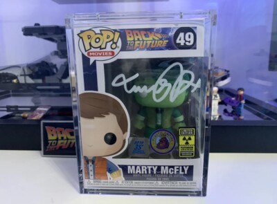 Funko Pop Marty McFly Plutonium 49 Double Signed by MJF & Christoper ...