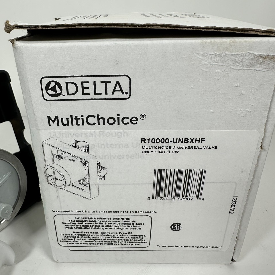 Delta R10000-UNBXHF Multichoice Universal Shower Valve Body for Faucet ...