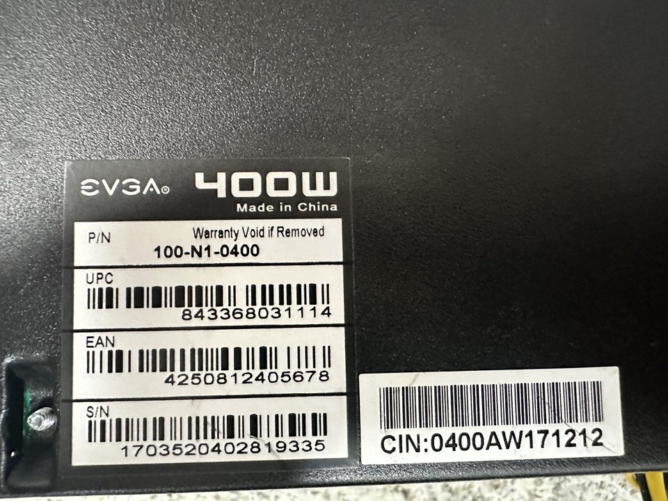 EVGA Power Supply 400W | 100-N1-0400 | eBay