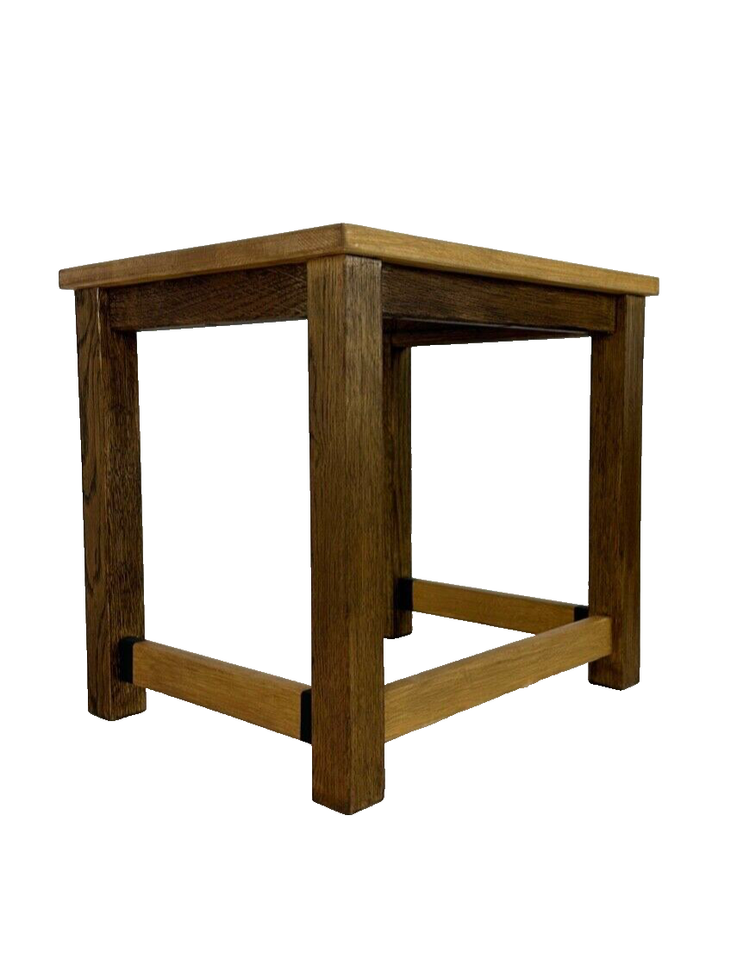 Upcycled Solid Oak Table with Black Accents | eBay UK