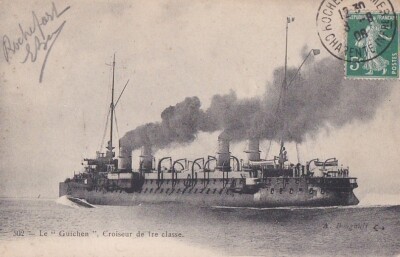 CPA 17 ROCHEFORT/MER Croiseur Corsaire le GUICHEN Navire Ecole ...
