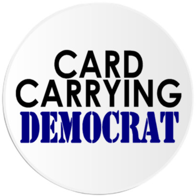 Card Carrying Democrat - Circle Sticker Decal 3 Inch - Liberal | eBay