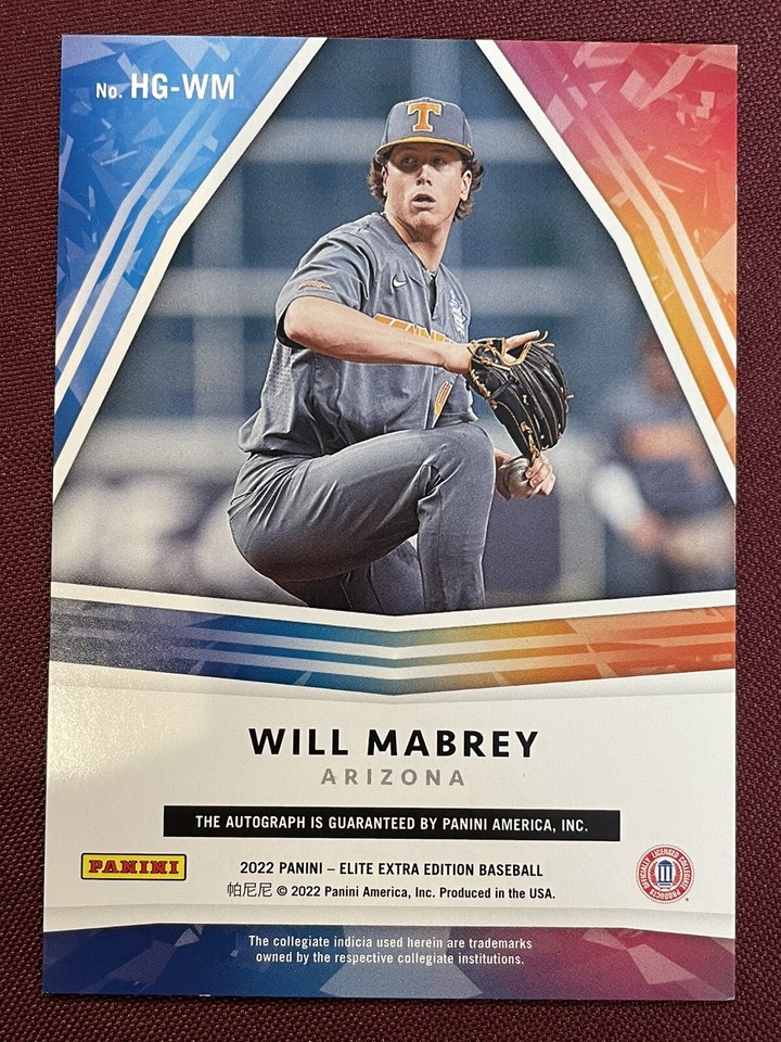 WILL MABREY 2022 ELITE EXTRA EDITION HIDDEN GEMS AUTOGRAPH | eBay