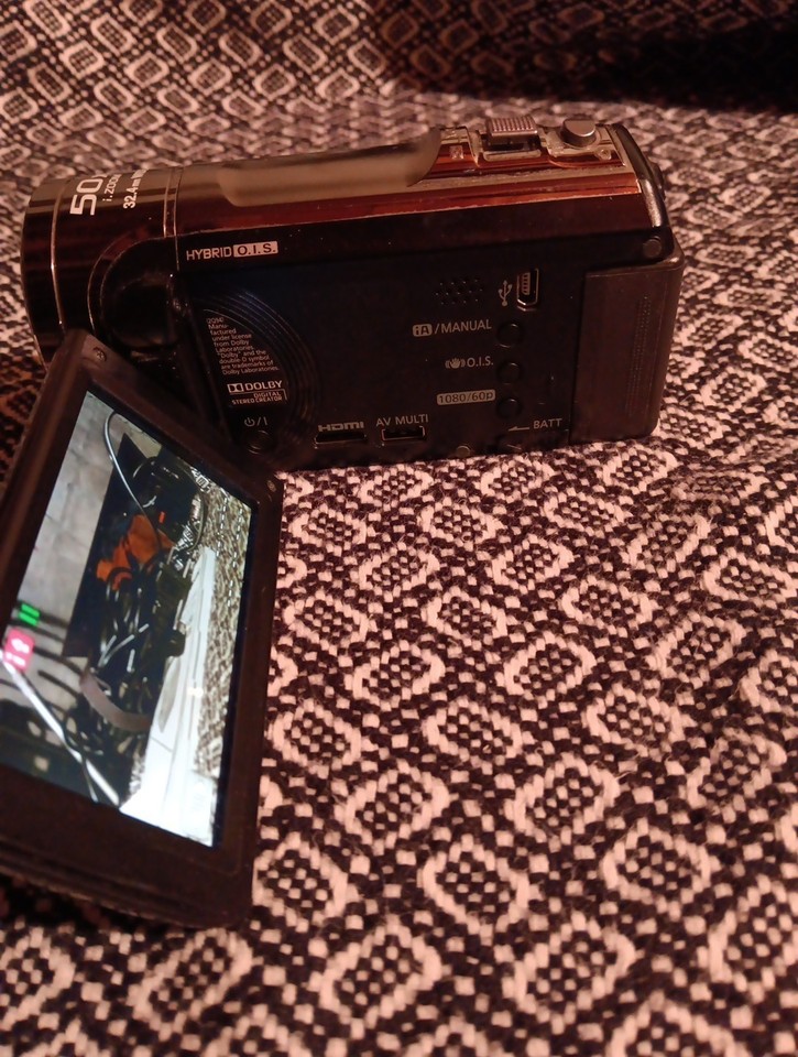 Panasonic HC-V500 HD Camcorder 50x Zoom Black Colour Working 32gb SD ...