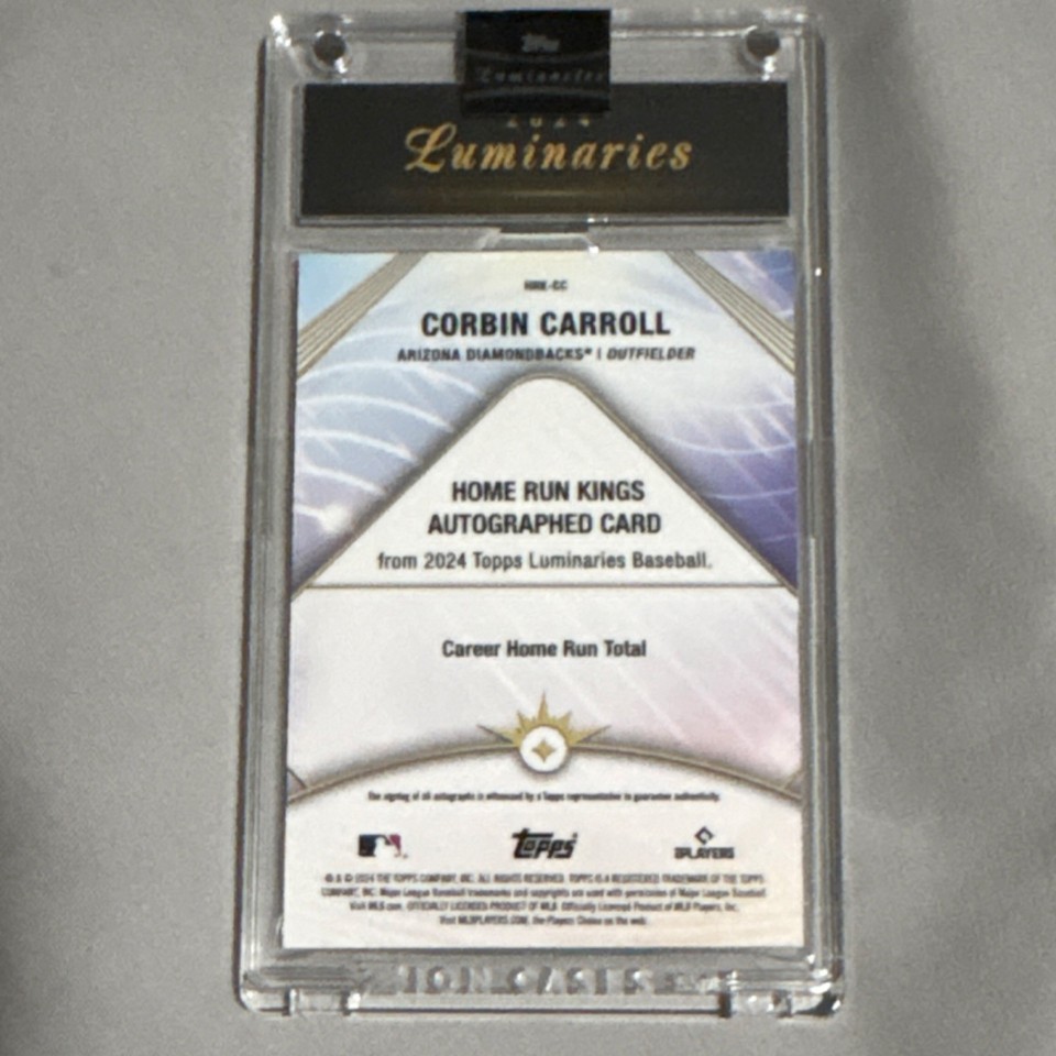2024 Topps Luminaries Home Run Kings Corbin Carroll Auto Arizona /10 | eBay
