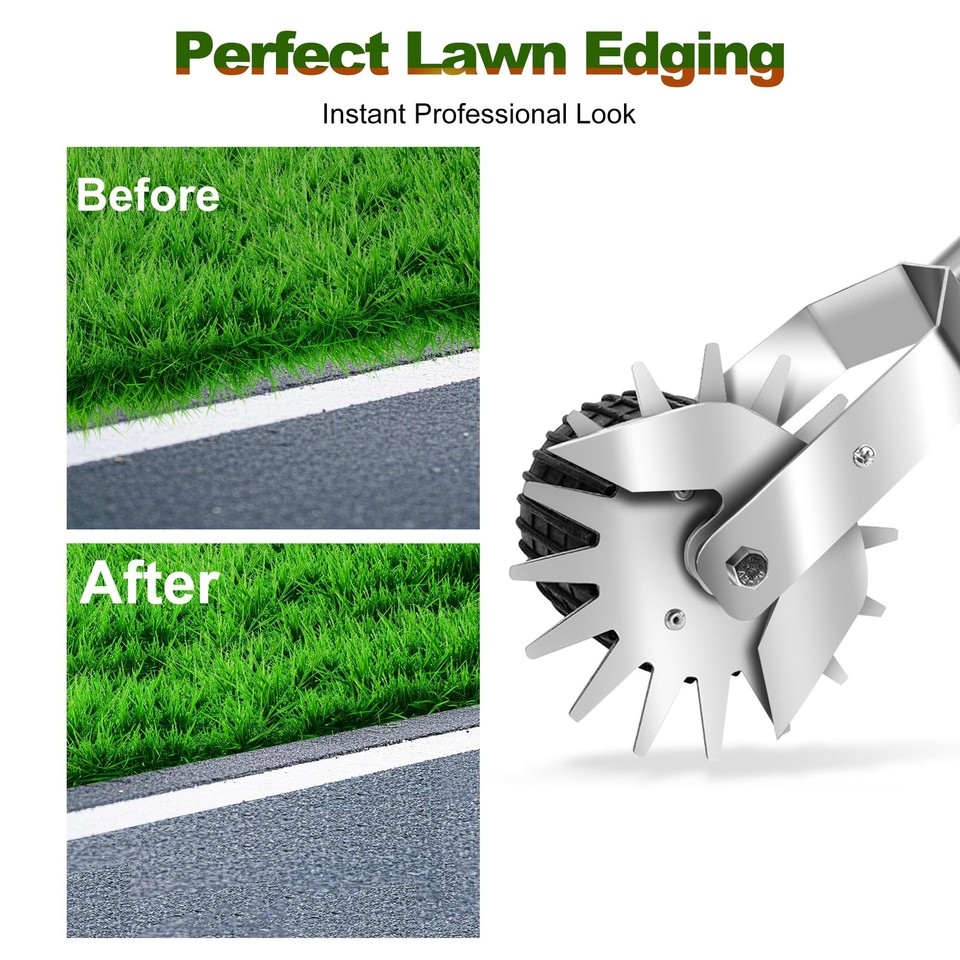 Wheel Rotary Edger Lawn Tool, Manual Grass Edger Trimmer with ...