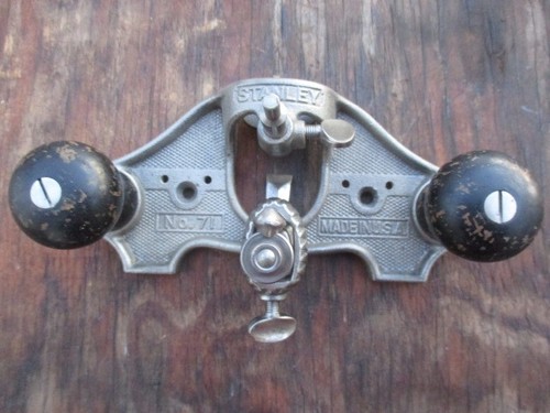 Very Clean Stanley No. 71 Router Plane W/ Cutter & Depth Guide | eBay