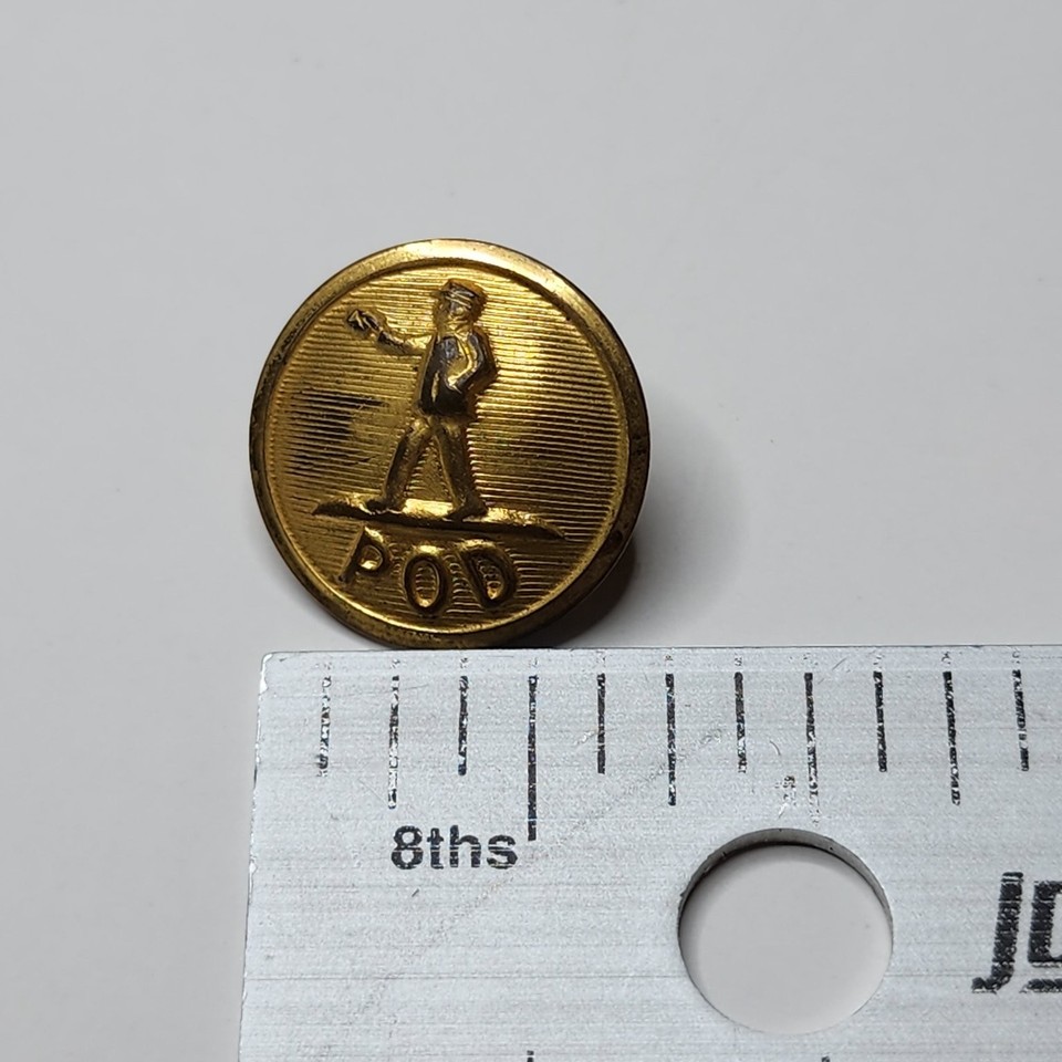 Antique Brass Button POD Motif 7/16in Loop Shank Waterbury | eBay