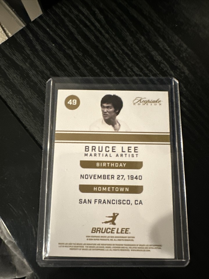 2024 Keepsake Bruce Lee 50th Anniver. Edition Green parallel Card #49 ...