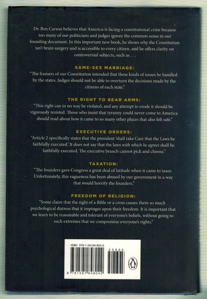 A More Perfect Union: Ben Carson, MD - Signed / Hard Cover / DJ ...