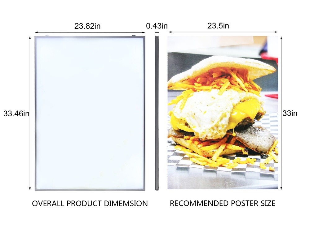 A1/A2/A3/A4 LED Light Menu Sign Board Restaurant Supermarket Movie ...