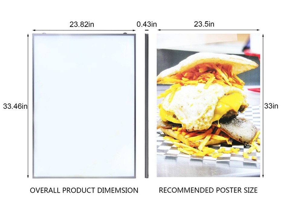 A1/A2/A3/A4 LED Light Menu Sign Board Restaurant Supermarket Movie ...