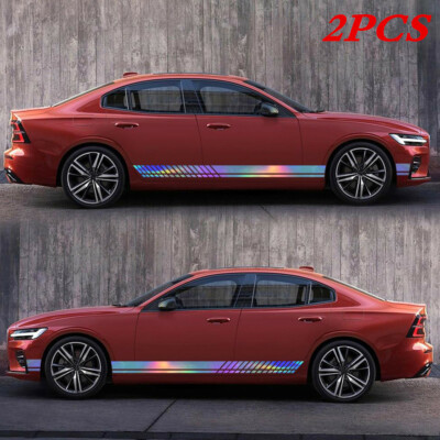 Long Racing Stripes Colorful Graphics Vinyl Decal Sticker For Car Both ...