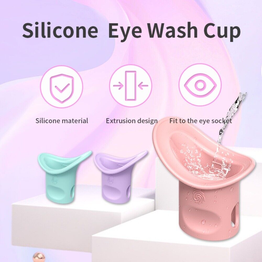 Resuable Eyes Cleaner Silicone Bath Eyewash Cups New Eye Wash Cups Men ...
